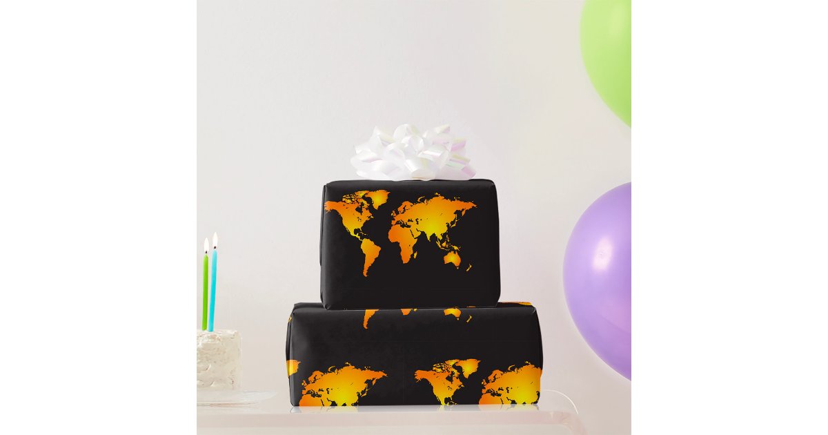 Map Of The World Wrapping Paper | Zazzle