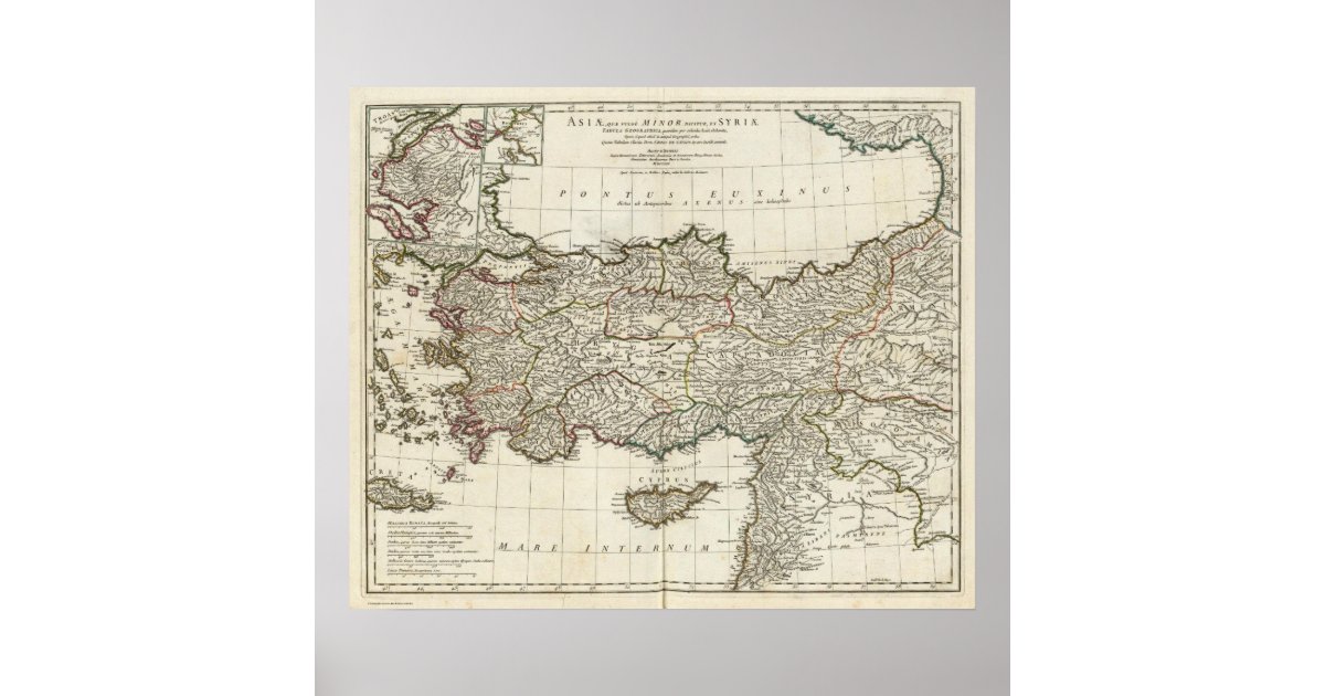 Map of Turkey Poster | Zazzle