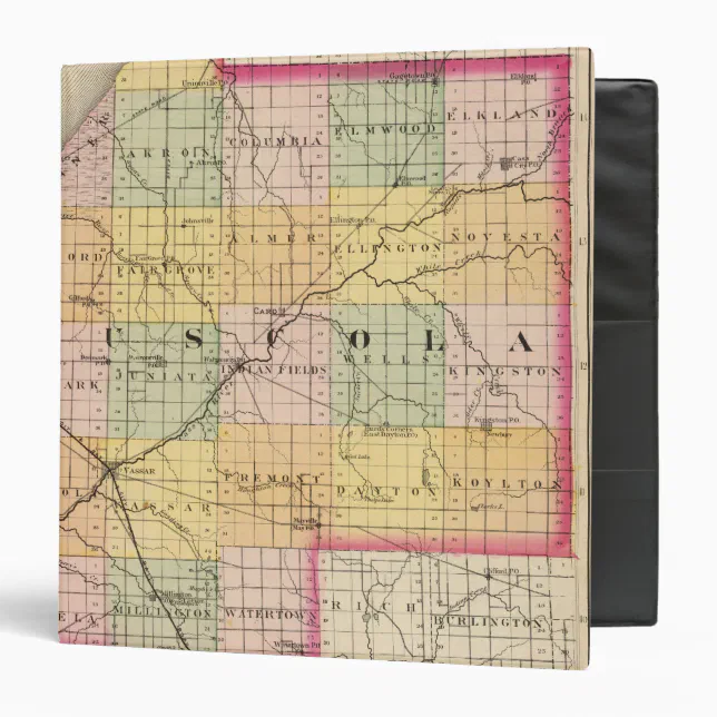Map of Tuscola County, Michigan Binder | Zazzle