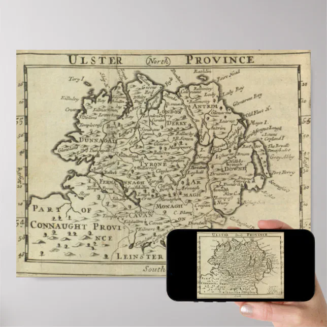 Map of Ulster Poster | Zazzle