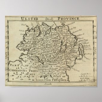 Map of Ulster Poster | Zazzle