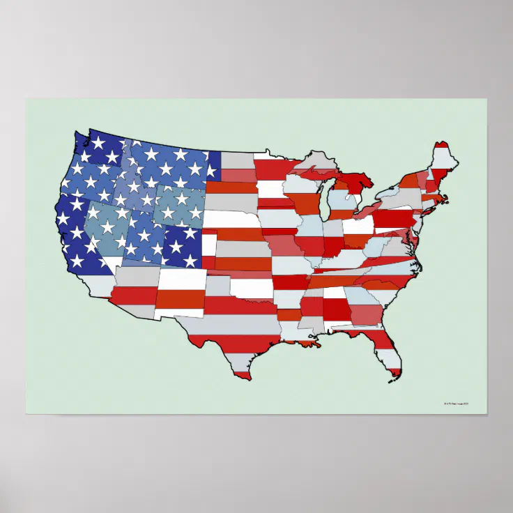 Map of United States of America Poster | Zazzle