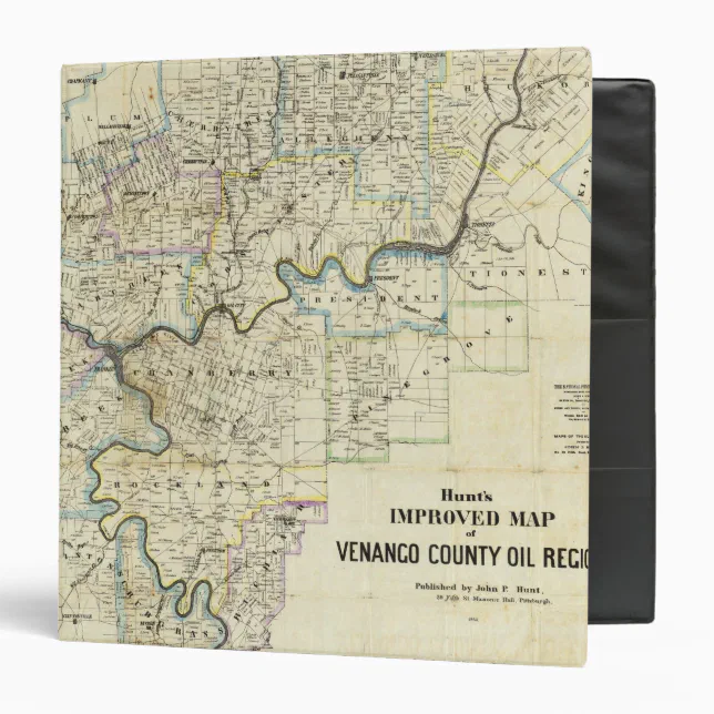 Map of Venango County Oil Regions 3 Ring Binder | Zazzle