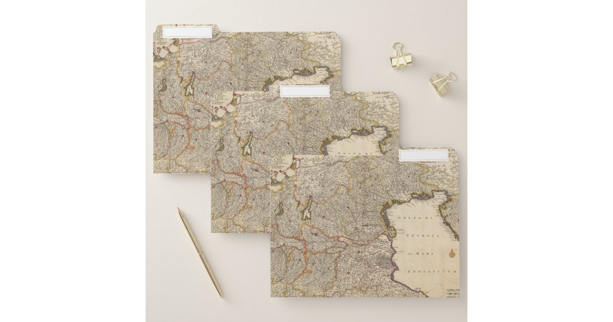 Map of Venice Region, Italy File Folder | Zazzle