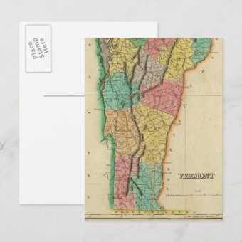 Map of Vermont Postcard | Zazzle