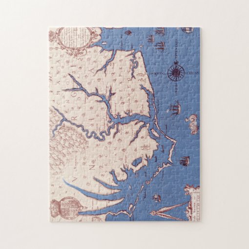 Map of Virginia Jigsaw Puzzle | Zazzle