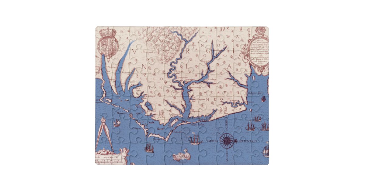 Map of Virginia Jigsaw Puzzle | Zazzle