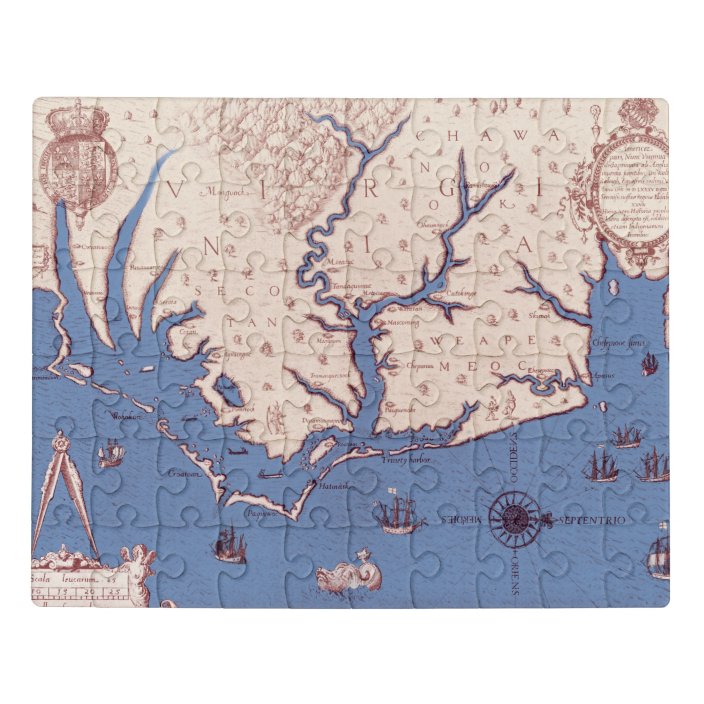 Map of Virginia Jigsaw Puzzle | Zazzle.com