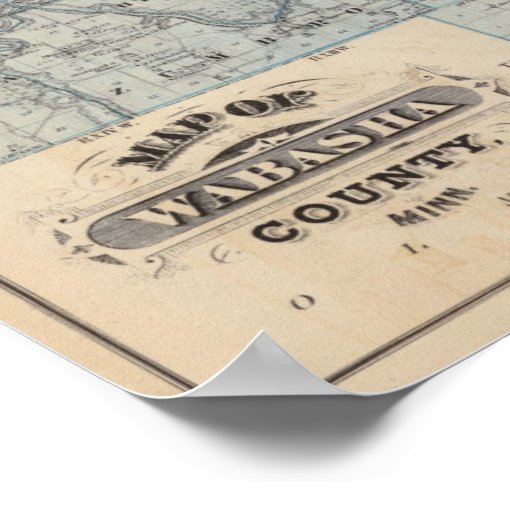 Map of Wabasha County, Minnesota Poster | Zazzle
