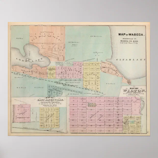 Map of Waseca, Minnesota Poster | Zazzle