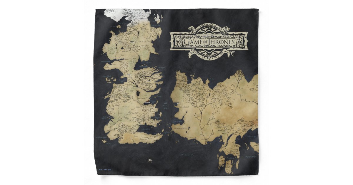 Map of Westeros Bandana | Zazzle