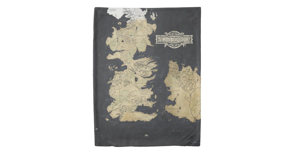 Map of Westeros Duvet Cover | Zazzle
