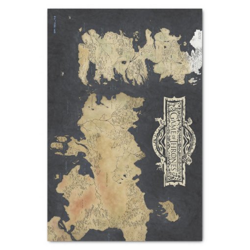Map of Westeros Tissue Paper | Zazzle