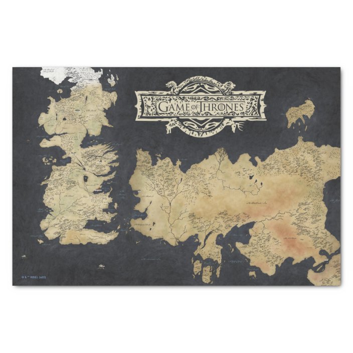 Map of Westeros Tissue Paper | Zazzle.com
