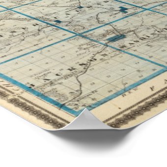 Map of Winneshiek County, State of Iowa Poster | Zazzle