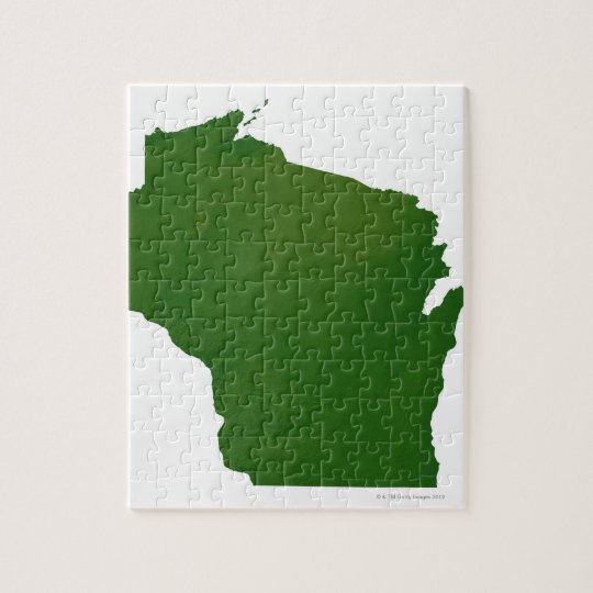 Map of Wisconsin Jigsaw Puzzle | Zazzle.com