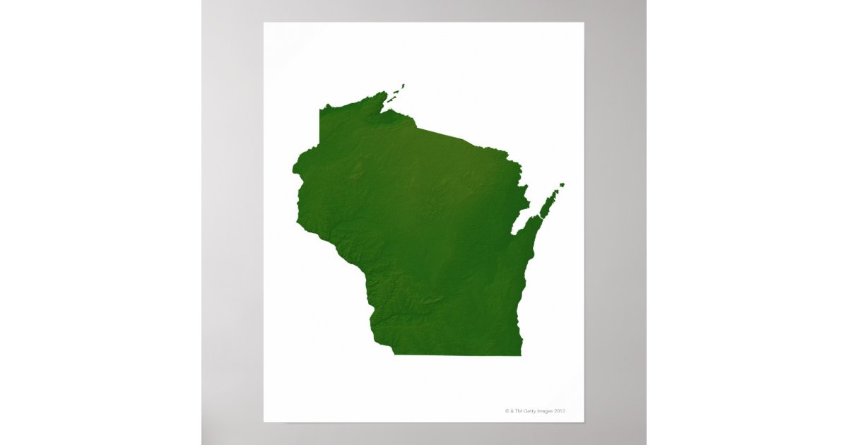 Map of Wisconsin Poster | Zazzle