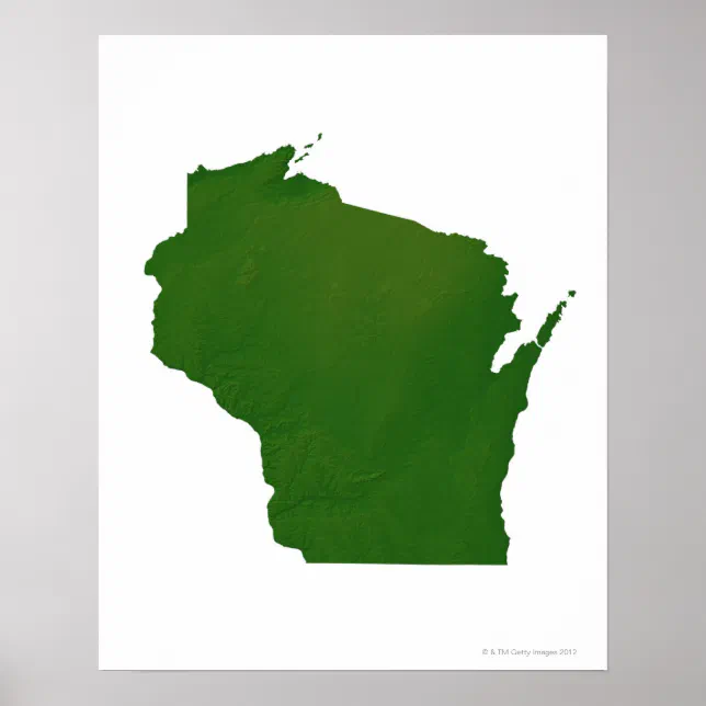 Map of Wisconsin Poster | Zazzle