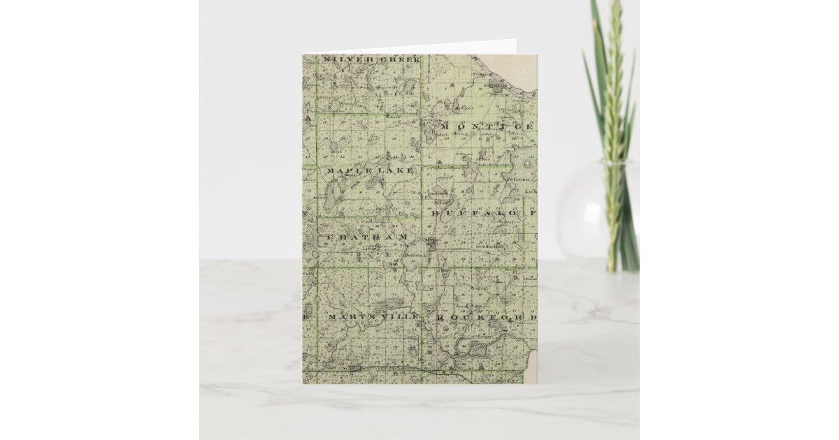 Map of Wright County, Minnesota Card | Zazzle