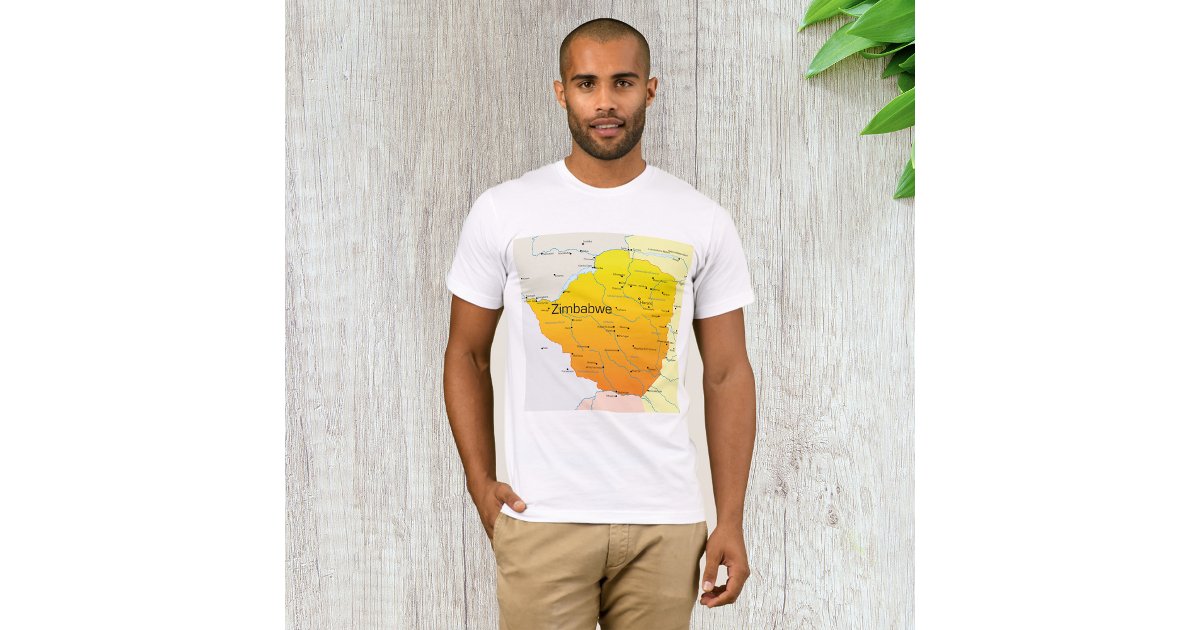 Map of Zimbabwe Mens T-Shirt | Zazzle