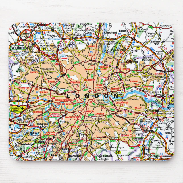 Map ooof London England Mouse Pad | Zazzle
