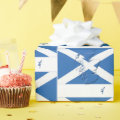 Map Outline SCOTLAND SALTIRE FLAG Wrapping Paper | Zazzle