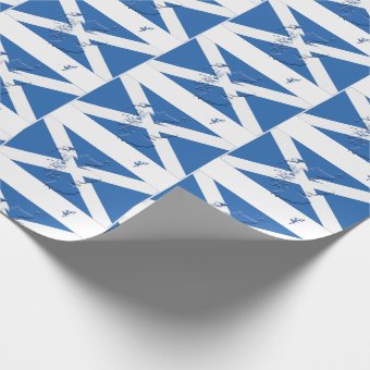 Map Outline SCOTLAND SALTIRE FLAG Wrapping Paper | Zazzle