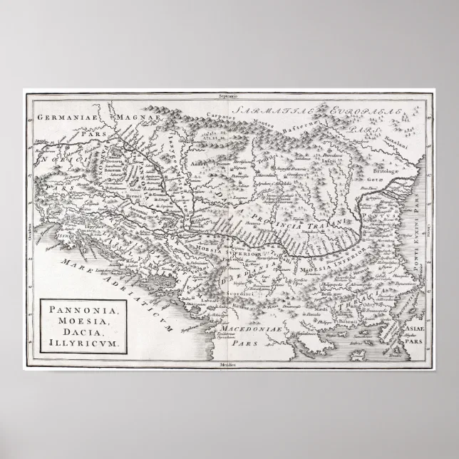 MAP: PANNONIA POSTER | Zazzle