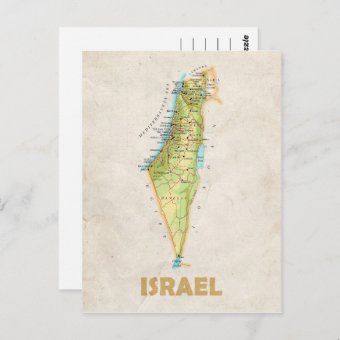 MAP POSTCARDS ♥ Israel | Zazzle