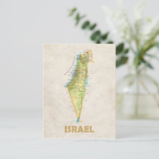 MAP POSTCARDS ♥ Israel | Zazzle