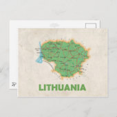 MAP POSTCARDS ♥ Lithuania | Zazzle