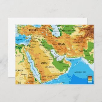 MAP POSTCARDS ♥ Middle East | Zazzle