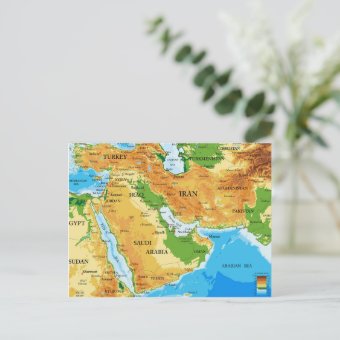 MAP POSTCARDS ♥ Middle East | Zazzle