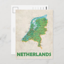 MAP POSTCARDS ♥ Netherlands | Zazzle