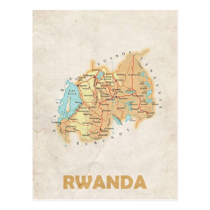 MAP POSTCARDS ♥ Rwanda | Zazzle.com
