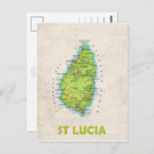 MAP POSTCARDS ♥ St Lucia | Zazzle