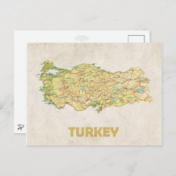MAP POSTCARDS ♥ Turkey | Zazzle