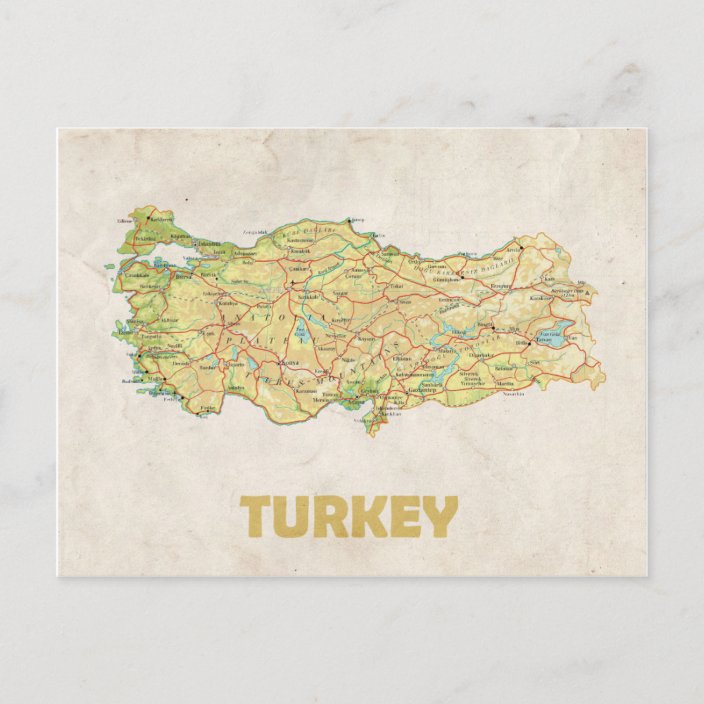 MAP POSTCARDS ♥ Turkey | Zazzle.com