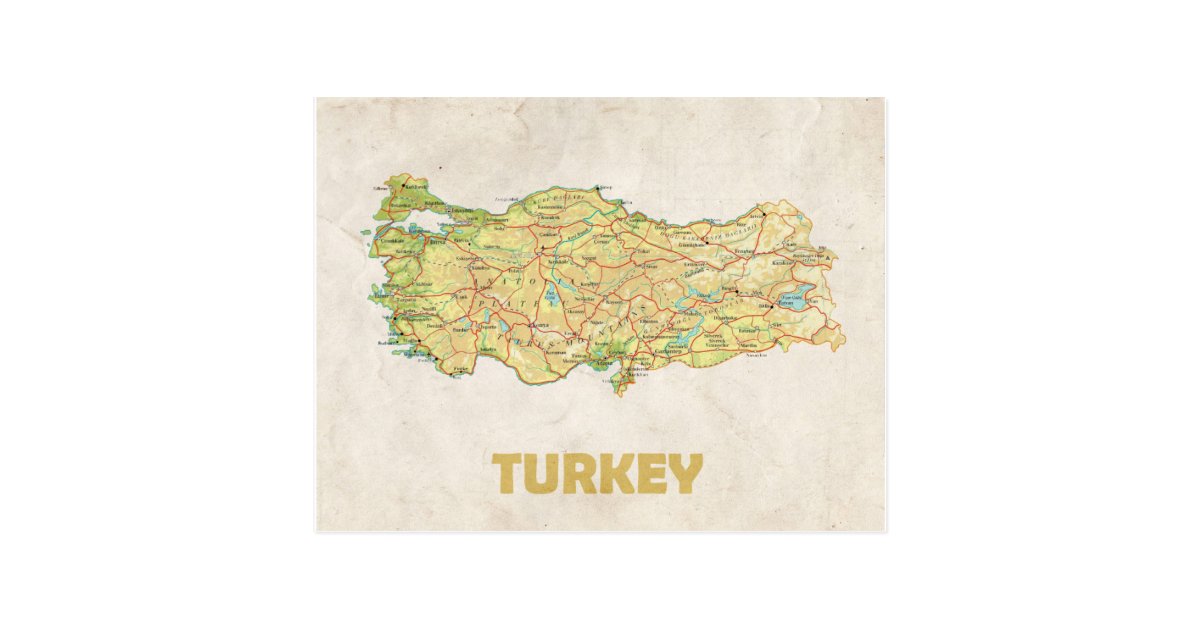 MAP POSTCARDS ♥ Turkey | Zazzle.com
