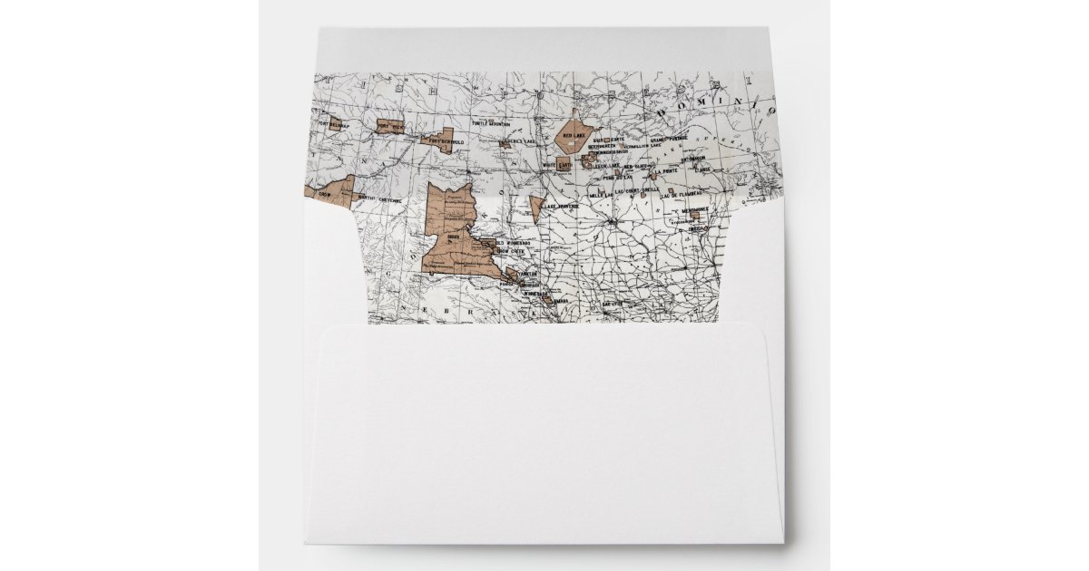 MAP: RESERVATIONS, 1888 ENVELOPE | Zazzle