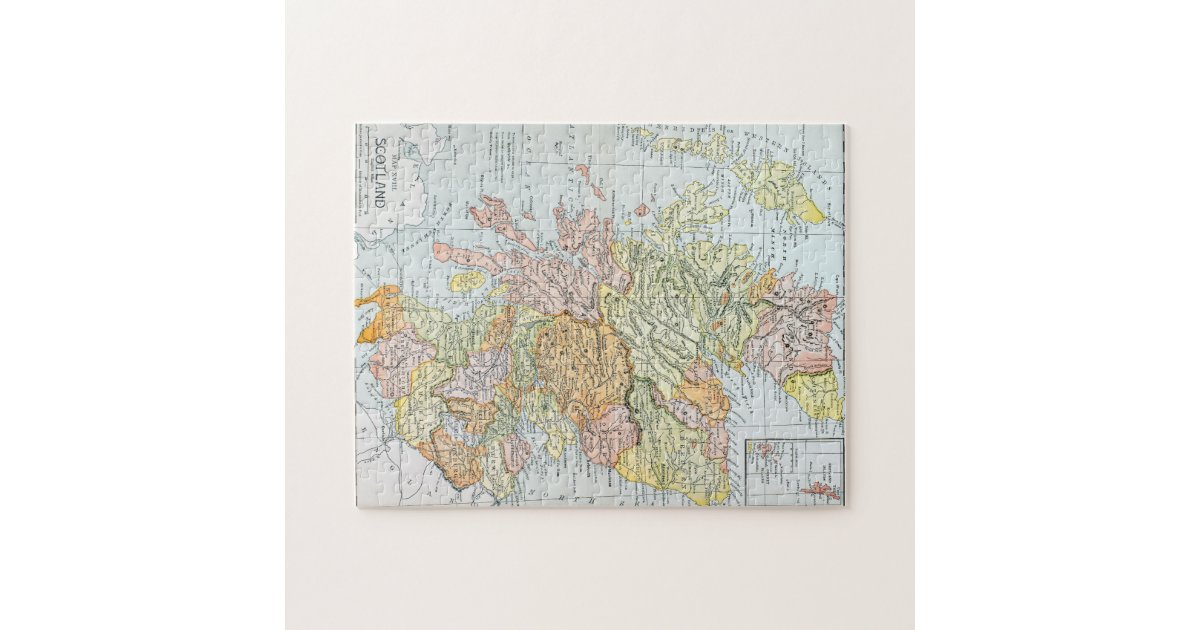 MAP: SCOTLAND JIGSAW PUZZLE | Zazzle.com