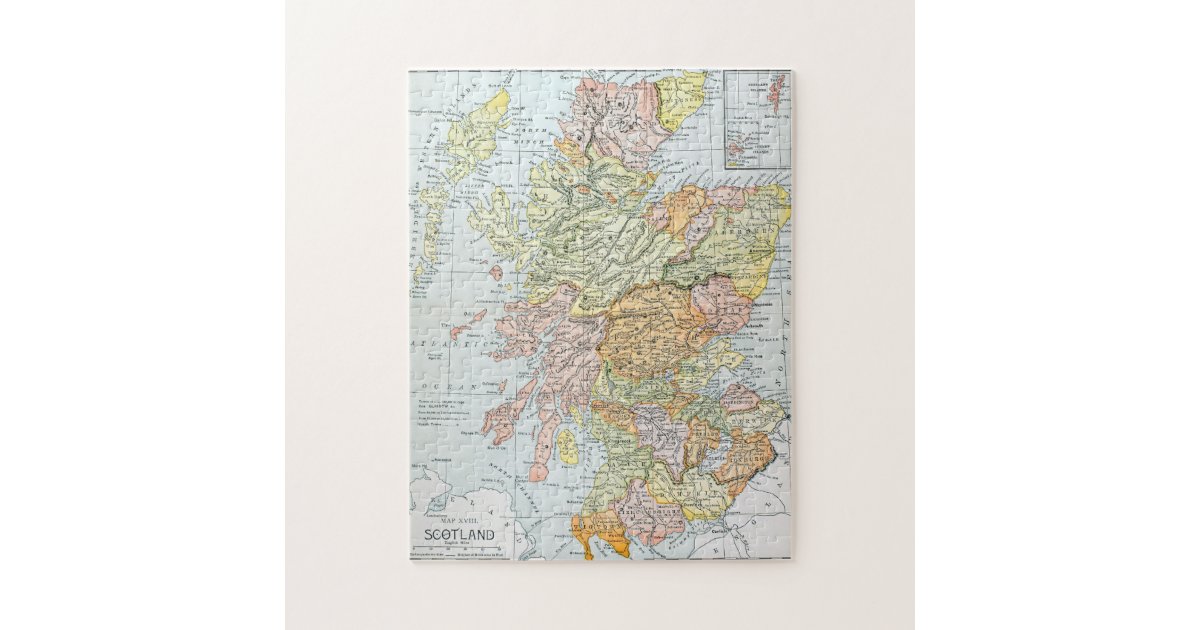 MAP: SCOTLAND JIGSAW PUZZLE | Zazzle