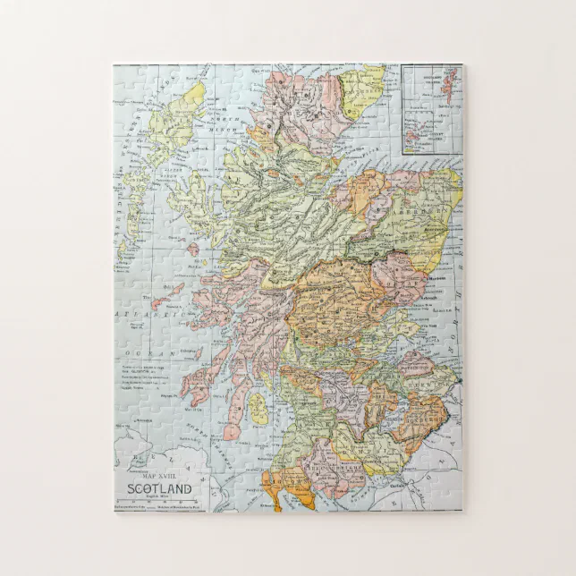 MAP: SCOTLAND JIGSAW PUZZLE | Zazzle