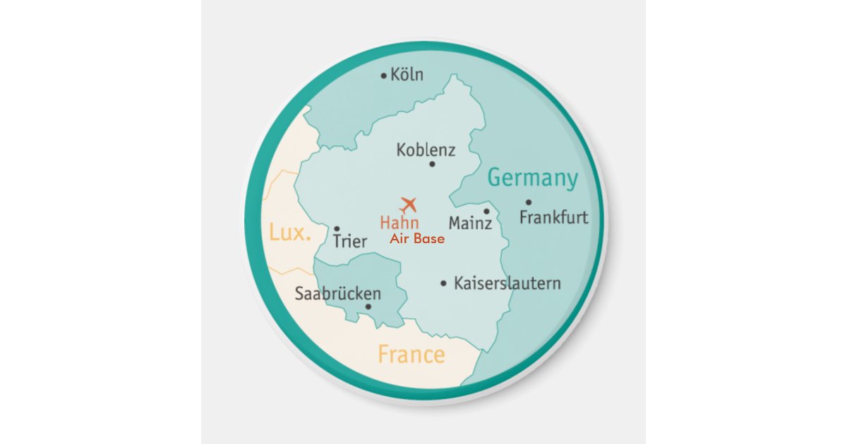 Map Showing Hahn AB Magnet | Zazzle