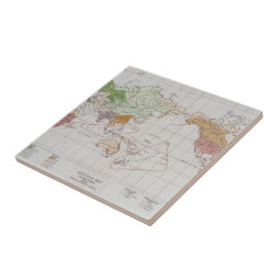 Map showing the Languages of the World Ceramic Tile | Zazzle