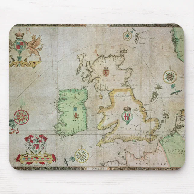 Map showing the route of the Armada fleet Mouse Pad | Zazzle