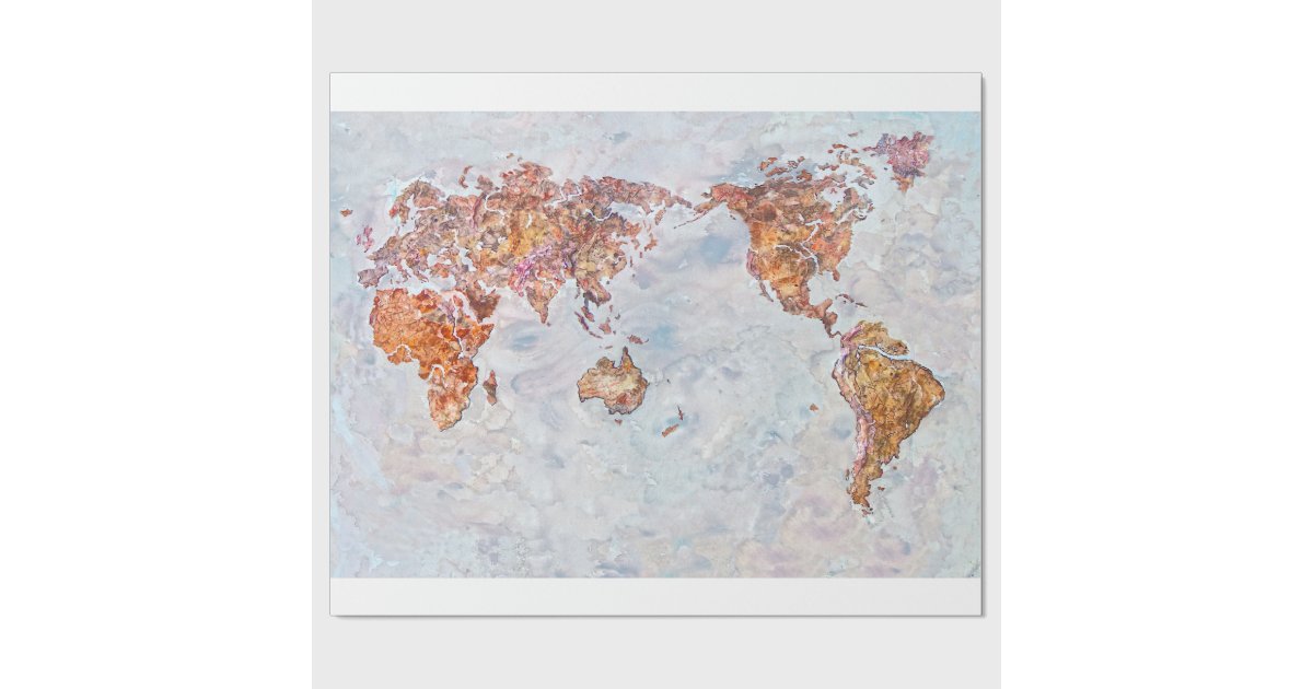 map wrapping paper | Zazzle