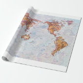 map wrapping paper | Zazzle