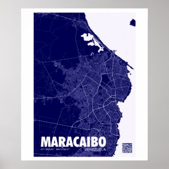 Mapa de Maracaibo - Venezuela Travel City Map Poster | Zazzle