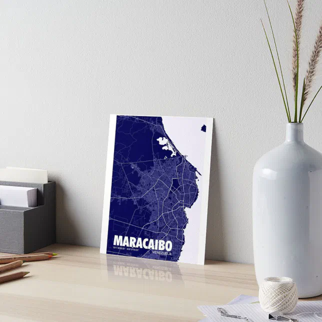 Mapa de Maracaibo - Venezuela Travel City Map Poster | Zazzle